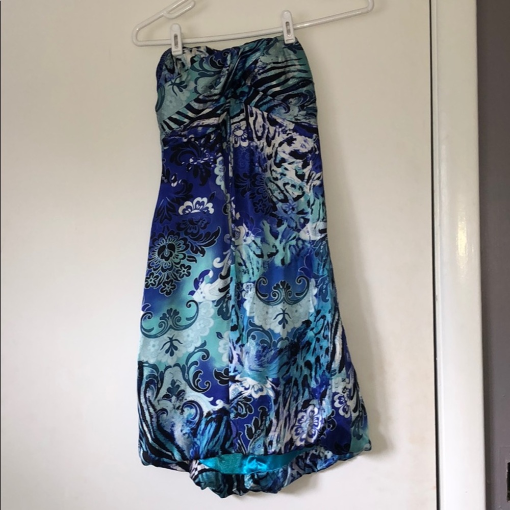 Multi Pattern Blue Dress - Gem